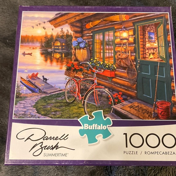 Toys | Darrell Bush Puzzles 100 Pc Puzzle Summertime Lake Cabin | Poshmark
